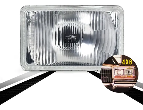 Faro Unidad 4x6 Rectangular H4 Para Foco Intercambiable | MercadoLibre