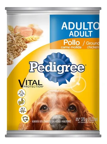 Alimento Para Perro Pedigree Adulto Molida Pollo Lata 375 Gr