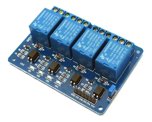Modulo Relay 4 Canales Arduino 5v Optoacoplado - Unoelectro Modulo Relay 4 Canales Arduino 5v Optoacoplado - Unoelectro