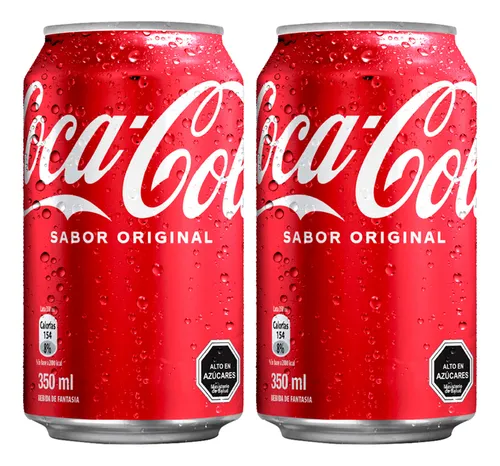 Pack 2 Coca Cola Sabor Original Lata 350cc | Cuotas sin interés Pack 2 Coca Cola Sabor Original Lata 350cc | Cuotas sin interés