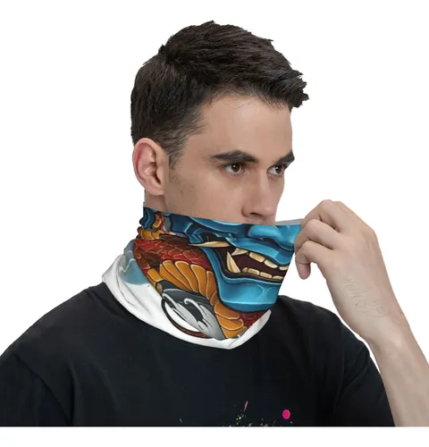 Oni Demon Gaiter Japanese Samurai Ronin Face Bandana Neck C | MercadoLivre