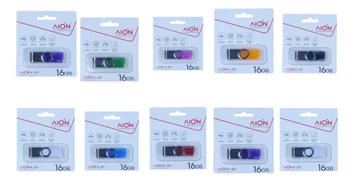Kit 10 Piezas Memoria Usb 16 Gb Mod. K101 Aion Mayoreo Color | Envío gratis Kit 10 Piezas Memoria Usb 16 Gb Mod. K101 Aion Mayoreo Color | Envío gratis