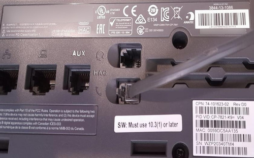 Telefone Ip Cisco Voip Cp-7821 - Semi Novo | Frete grátis Telefone Ip Cisco Voip Cp-7821 - Semi Novo | Frete grátis