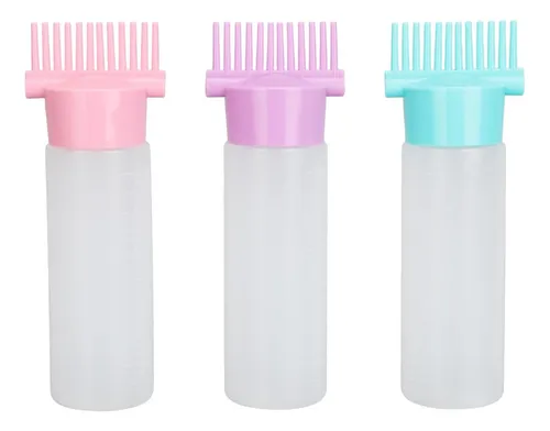 3pcs Root Comb Applicator Bottle 6 Oz Squeeze Hair Oil Appl Tono Ver