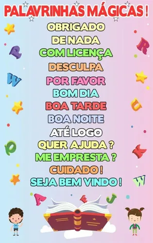 Banner Pedagógico Palavrinhas Mágicas | MercadoLivre Banner Pedagógico Palavrinhas Mágicas | MercadoLivre