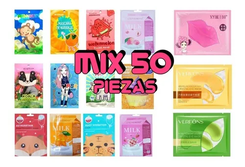 Mascarillas Coreanas Surtido Mixto 50 Piezas Original Meses Sin