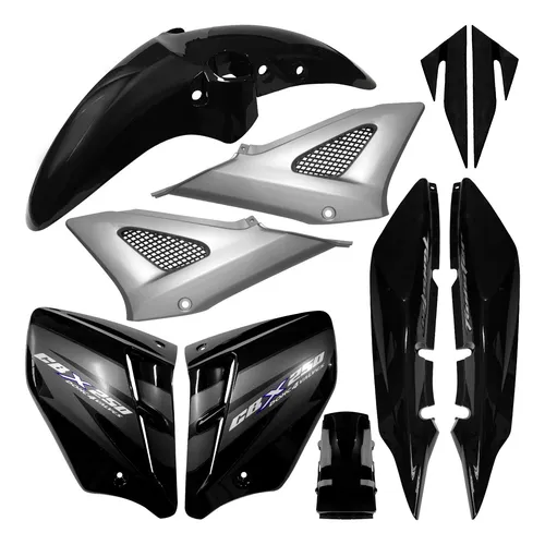 Kit Carenagem Cbx 250 Twister 2008 Preta Adesivado Frete Grátis