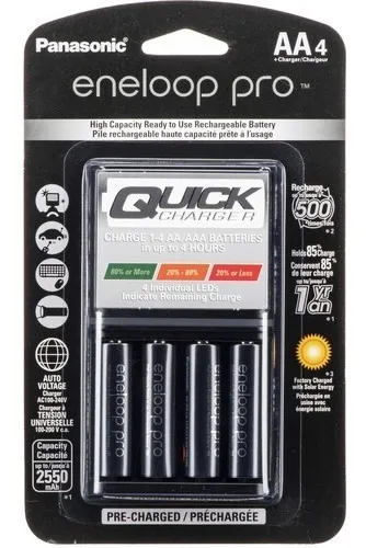 Pilas Recargables Panasonic Eneloop Pro Aa Cargador Rapido Envío Gratis