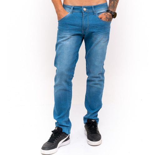 Kit 3 Calça Jeans Sarja Masculina Skinny Slim Lycra Colorida Frete Grátis