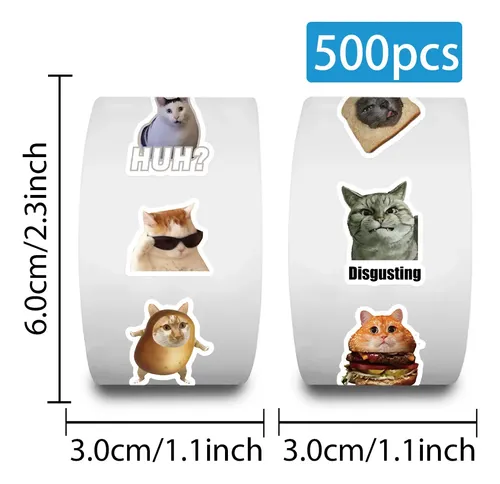 Adesivos De Diário Diy Com Meme De Gato E Cachorro De 500 Ro | MercadoLivre
