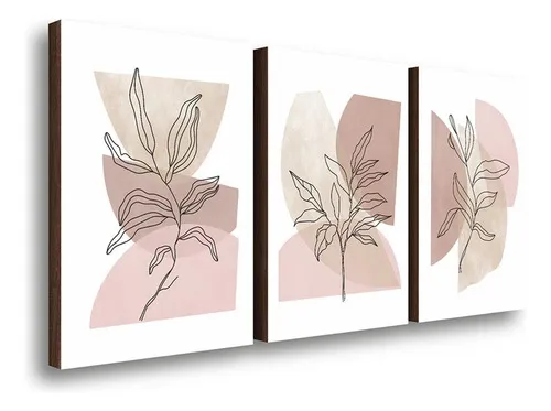 Cartel decorativo Meu Rodapé Kit 3 quadros decorativos folhagem tons ... Cartel decorativo Meu Rodapé Kit 3 quadros decorativos folhagem tons ...