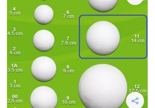 25 Bola Unicel #11 14 Cm Diámetro Mayoreo | Envío gratis