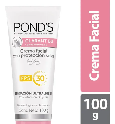 Crema Facial Ponds Clarant B3 Proteccion Solar Fps 30 X 100g | Cuotas ...