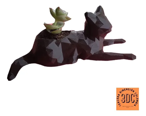 Matera / Maceta Gato Low Poly Colores | MercadoLibre Matera / Maceta Gato Low Poly Colores | MercadoLibre
