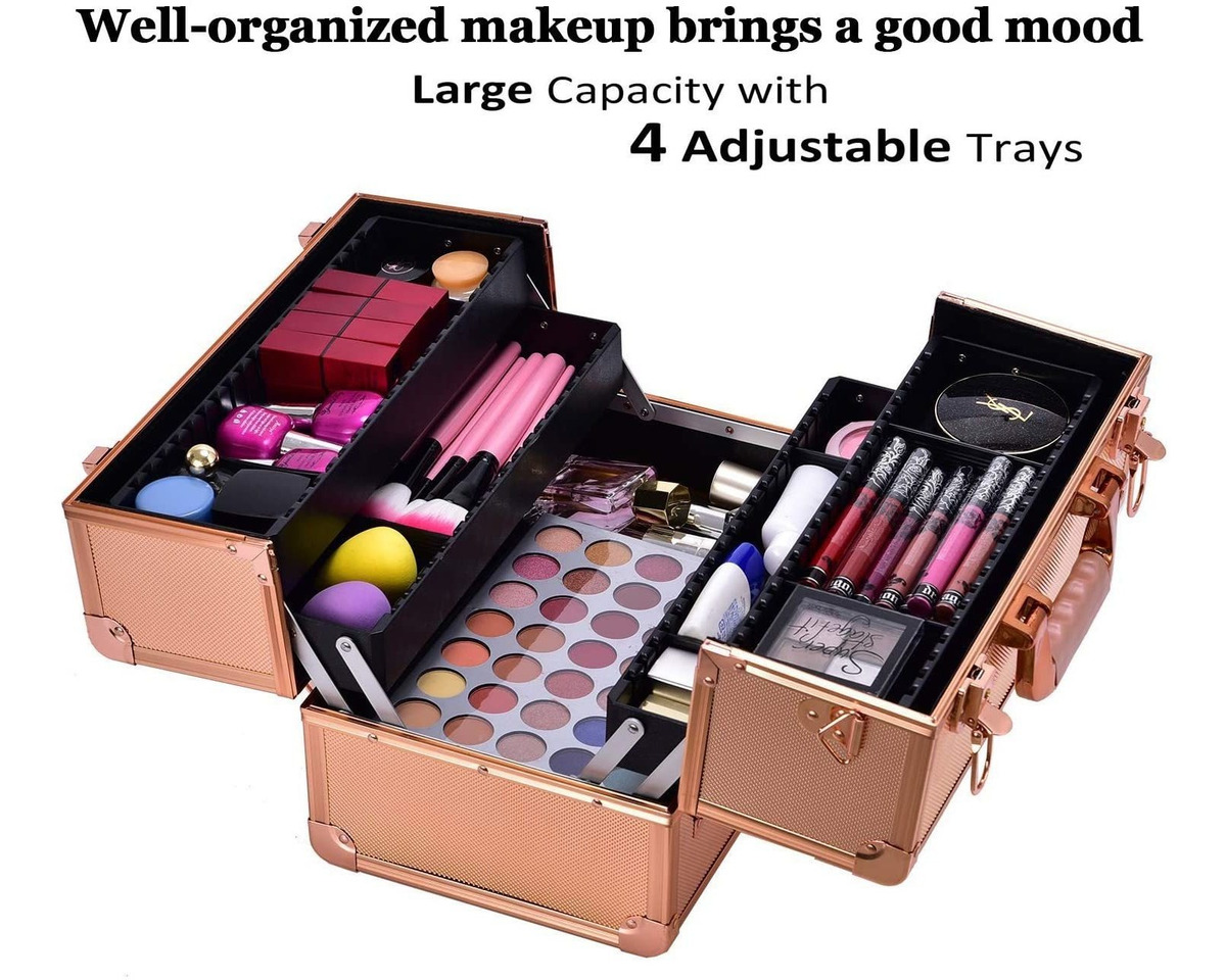 Cosmetiquera Caja Maquillaje Profesional Caja 13.5 Gold Rose | Mercado ... Cosmetiquera Caja Maquillaje Profesional Caja 13.5 Gold Rose | Mercado ...