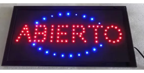Letrero Abierto Led 48cm X 25cm Ideal Para Tu Negocio | MercadoLibre