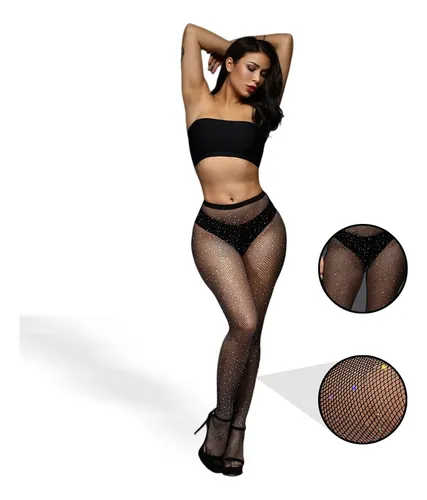 Pantimedias Brillosas Natural Sexys Medias De Red Cómoda Meses Sin