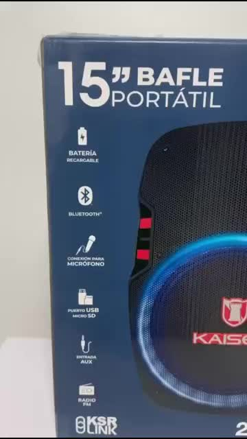 Bocina Kaiser Kse-1015mx Con Micrófono Y Tripié De Regalo De 15 Pulgadas Sonido Potente Para ...