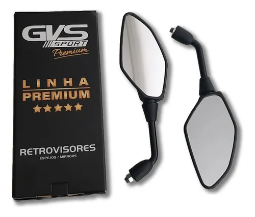 Retrovisor Gvs Moto Mt 03 07 09 Fixo Honda Lente Convexa Frete Grátis