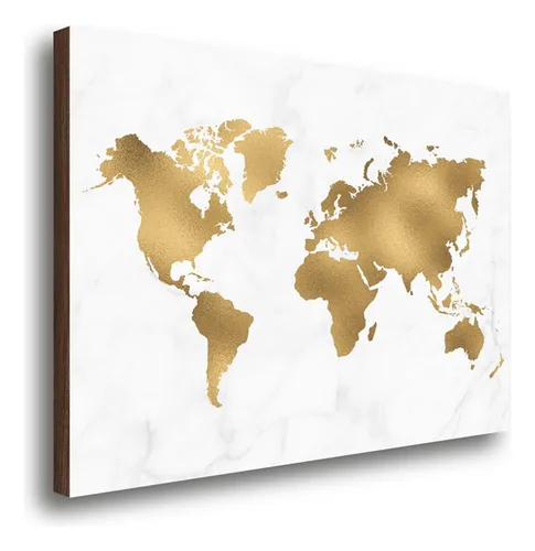 Cuadro decorativo Meu Rodapé Quadro decorativo mapa mundi dourado ... Cuadro decorativo Meu Rodapé Quadro decorativo mapa mundi dourado ...