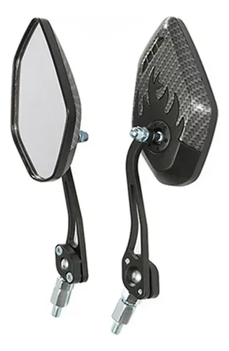 Espejo Retrovisor Universal Moto Ángulo Amplio Patrón Fuego | Meses sin ...