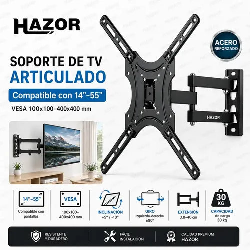 Hazor X-400 14-55 Pulgadas Base Soportes De Pantalla Pared Tv Soporta ...