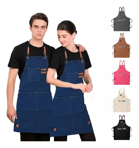 Mandil Delantal Multiusos Cocina Chef Barberia Unisex Color | Cuotas ...