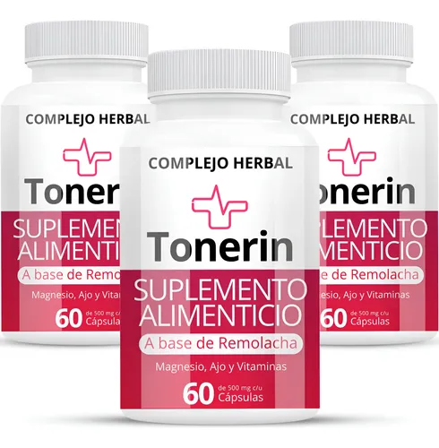 Tonerin | 3 Frascos | 180 Cápsulas | Nueva Presentación Sin Sabor ...