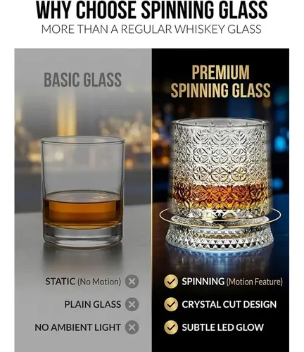 Diamond Cut Spinning Glass 2026 Giro 360 Cristal Luxo | Parcelamento ...