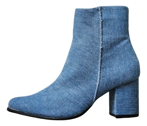 Bota De Mezclilla Luné Calzado Con Tacón Para Dama Y Cierre | Meses sin ... Bota De Mezclilla Luné Calzado Con Tacón Para Dama Y Cierre | Meses sin ...