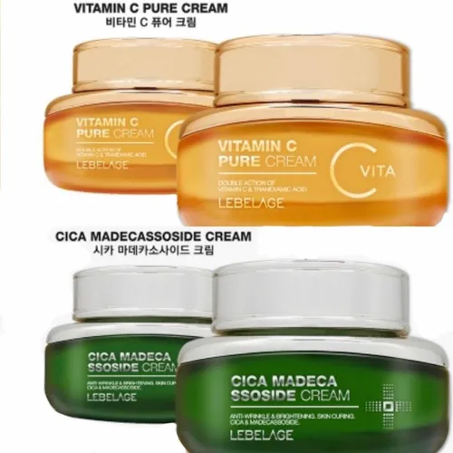 Crema Facial Coreana Cica Madecassoside Y Vitamina C 4pz