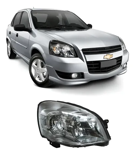 Faro Chevy C3 2009 2010 2011 2012 Fondo Cromado Derecho Derecho Envío