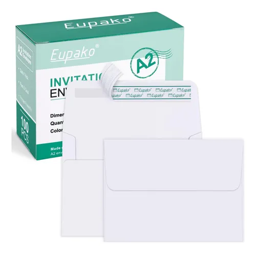 50 Pacote A6 Whiteenvelopes 4x6 - Eupako Self-seal-envelopes | Frete grátis