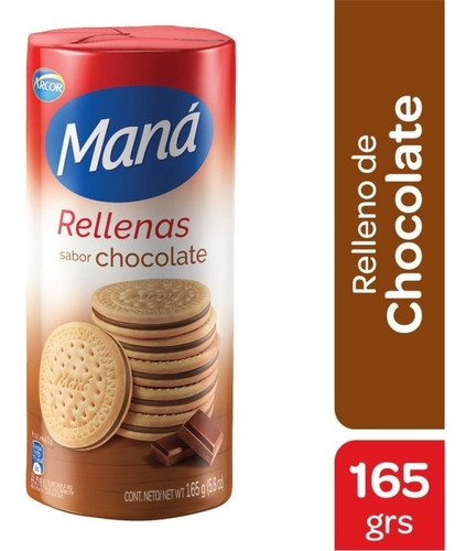 Galletitas Mana Rellenas Chocolate X 165 Gr | ECOMODICO Galletitas Mana Rellenas Chocolate X 165 Gr | ECOMODICO
