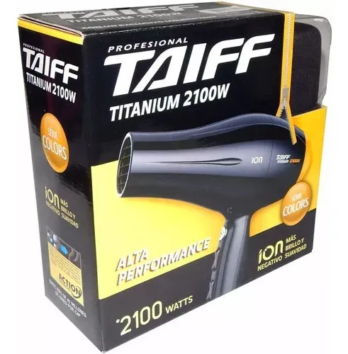 Secador Taiff Titanium 2100w Y Maletin De Amarillo | MercadoLibre