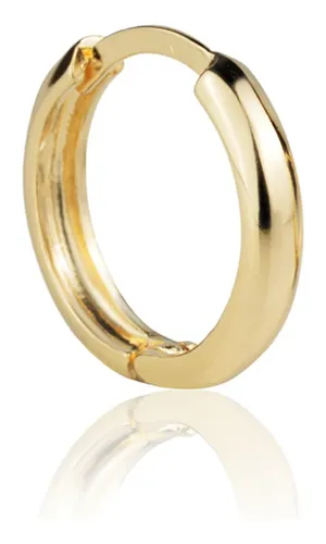 Piercing Argola De Ouro 18k Hélix Cartilagem Sem Pedras 9mm