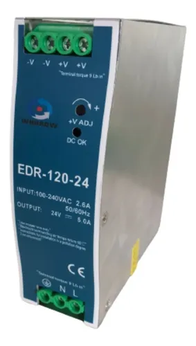 Fonte Chaveada 120w 24v Edr-120-24 | Parcelamento sem juros Fonte Chaveada 120w 24v Edr-120-24 | Parcelamento sem juros