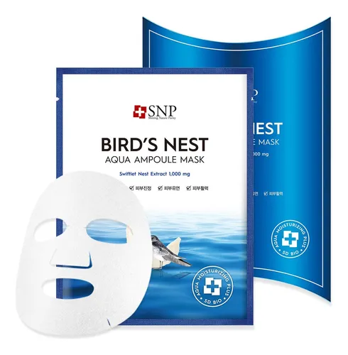 Snp Mascarilla Facial Coreana Hidratante De Birds Nest Aqu Envío Gratis