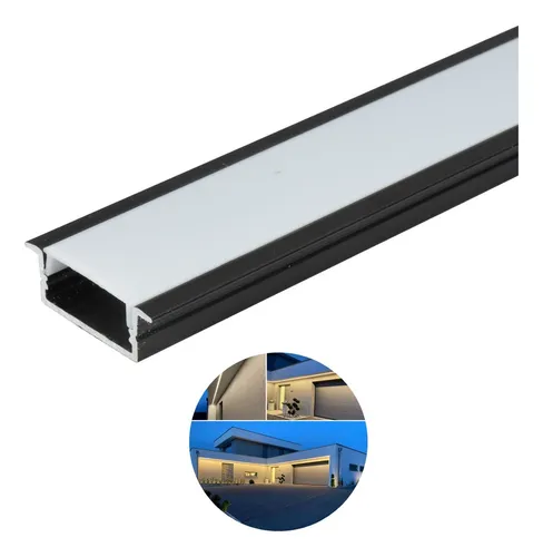 Canaleta Para Fita Led Embutido 30x10mm Preto 2 Metros | Parcelamento ... Canaleta Para Fita Led Embutido 30x10mm Preto 2 Metros | Parcelamento ...