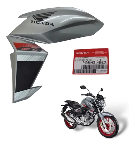 Aba Tanque Esquerda Cb 250 Twister Prata 2018 Original
