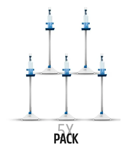 Dispensador Gel Antibacterial Pedal Anticontacto Pack 5pz Envío Gratis