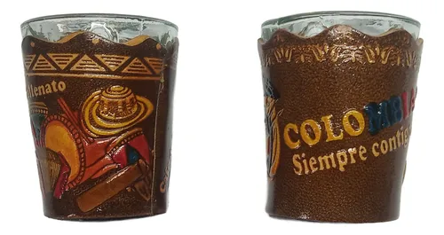 Setx2 Copa Aguardiente Chupito Shot + Cuero Típico Colombia | Cuotas ...