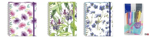 3 Cuaderno Libreta F.francesa + 8 Boligrafo Pin Point Pastel 3 Cuaderno Libreta F.francesa + 8 Boligrafo Pin Point Pastel