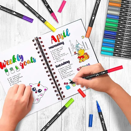 Marcadores Plumones Doble Punta Pincel Monelen 36 Colores en venta en ... Marcadores Plumones Doble Punta Pincel Monelen 36 Colores en venta en ...