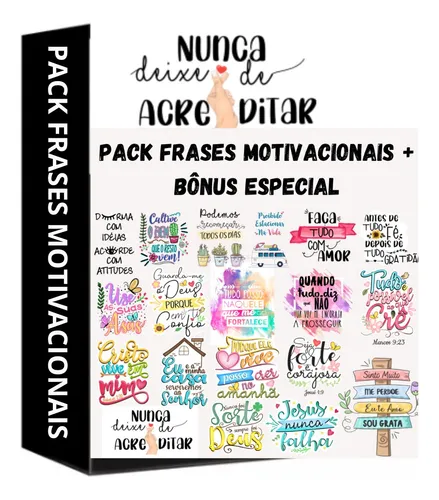 Kit Arquivos Digitais Frases Motivacionais Png - Lettering Kit Arquivos Digitais Frases Motivacionais Png - Lettering