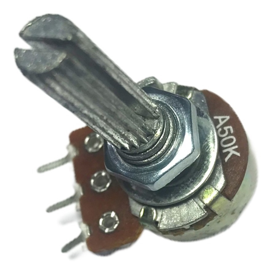 5 Unidades Potenciometro Logaritmico 50k 16mm 50000 Ohms | COMPONENTES ...