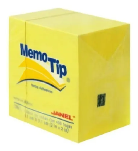 Notas Adhesivas Janel Cubo 2x2 Color Amarillo C 400 Vc Mercadolibre