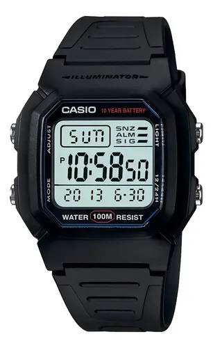 Reloj Casio Digital W-800h-1av Caballero Original | Meses sin interés