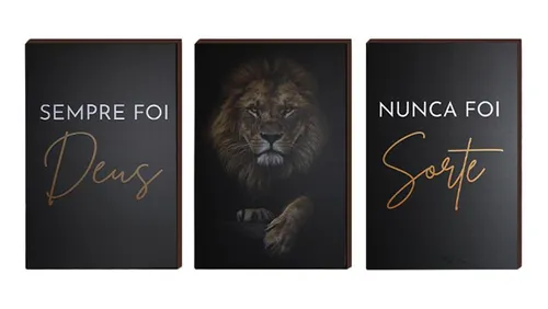 Cuadro decorativo Meu Rodapé Kit 3 quadros decorativos nunca foi sorte ... Cuadro decorativo Meu Rodapé Kit 3 quadros decorativos nunca foi sorte ...