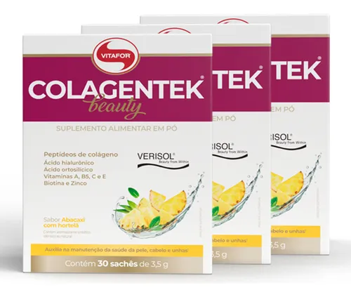 Suplemento en polvo Vitafor Colagentek Beauty Colágeno sabor piña en ... Suplemento en polvo Vitafor Colagentek Beauty Colágeno sabor piña en ...
